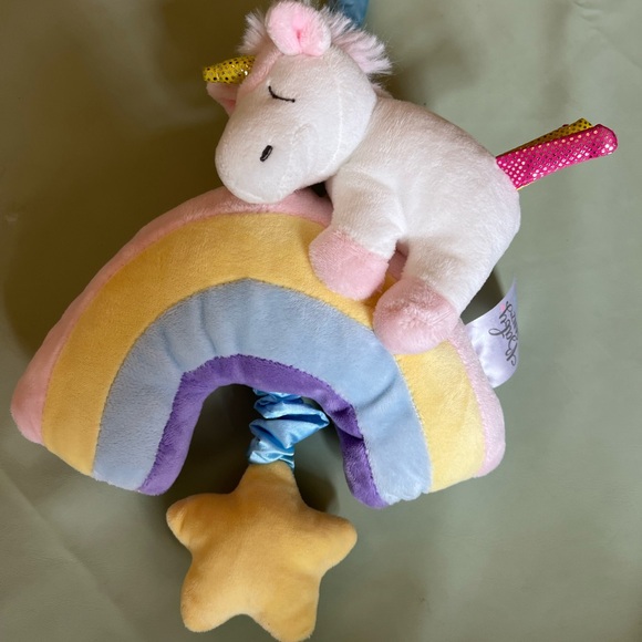 GANZ | Toys | Ganz Pink And Yellow Stuffed Unicorn Toy | Poshmark